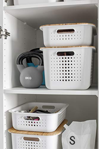 SmartStore Basket Bamboo Lid Colour, One Size