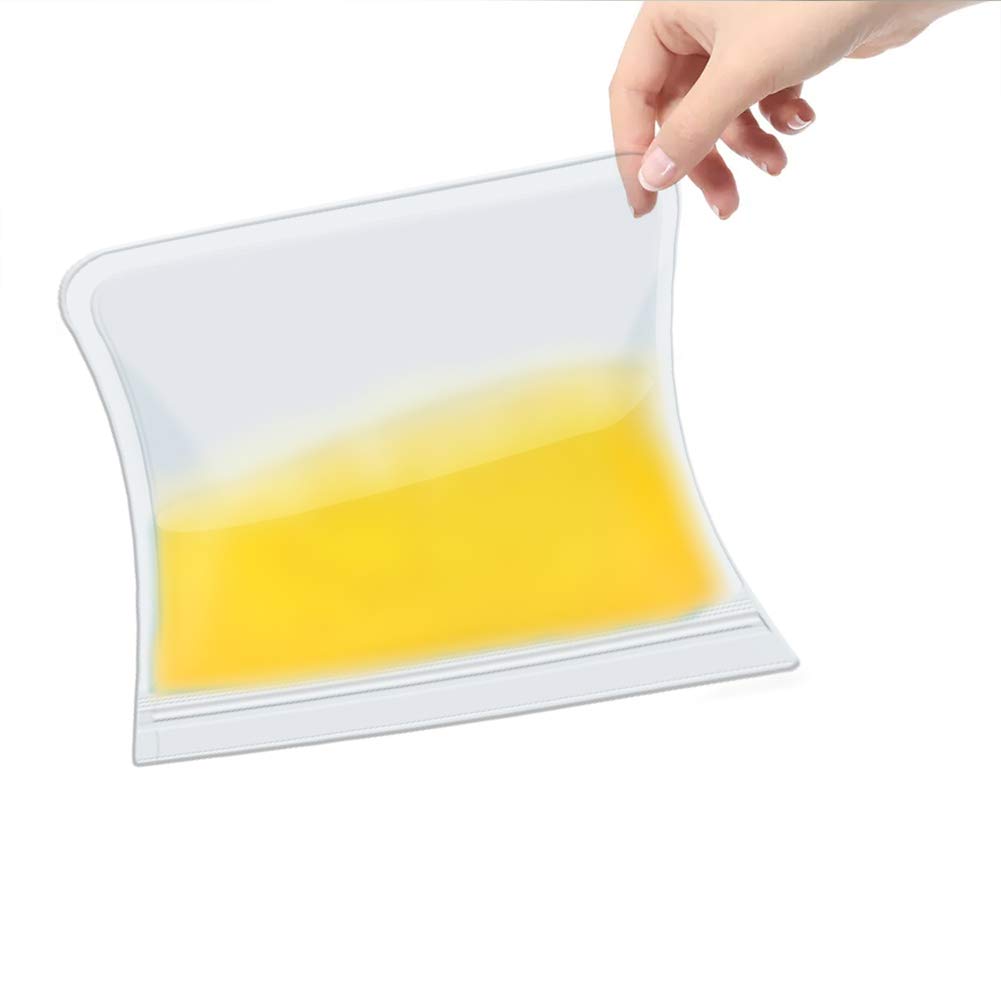 Quart Freezer Bags Reusable Food Storage Bags for Vegetable, Liquid, Snack, Meat, Sandwich, 8.46x7.28 Inch, 10 Pack