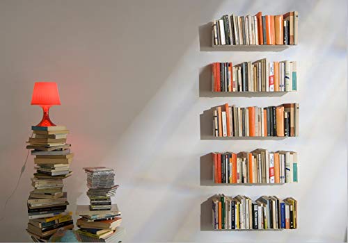 TEEbooks - Bookshelves - Set of 2 - Steel - White - 23,6" x5,9 x5,9