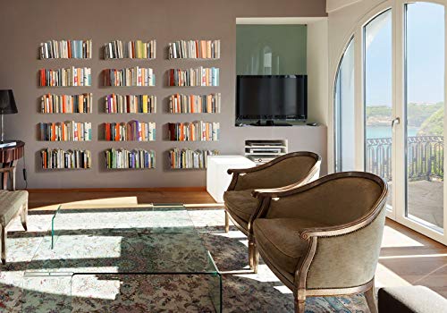 TEEbooks - Bookshelves - Set of 2 - Steel - White - 23,6" x5,9 x5,9