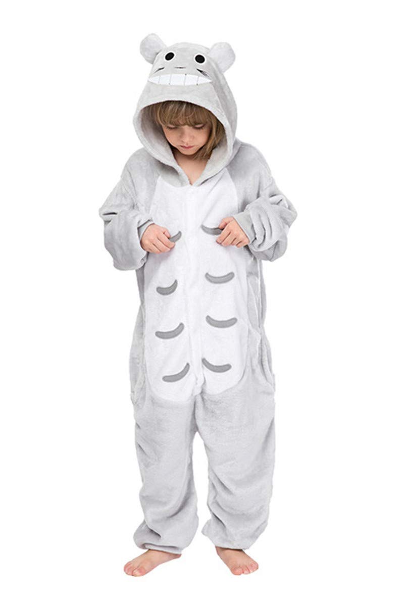 Canday Sleepwear Hoodie One Piece Unicorn Cartoon Unisex Kids Animals Jumpsuits Cosplay Pajamas