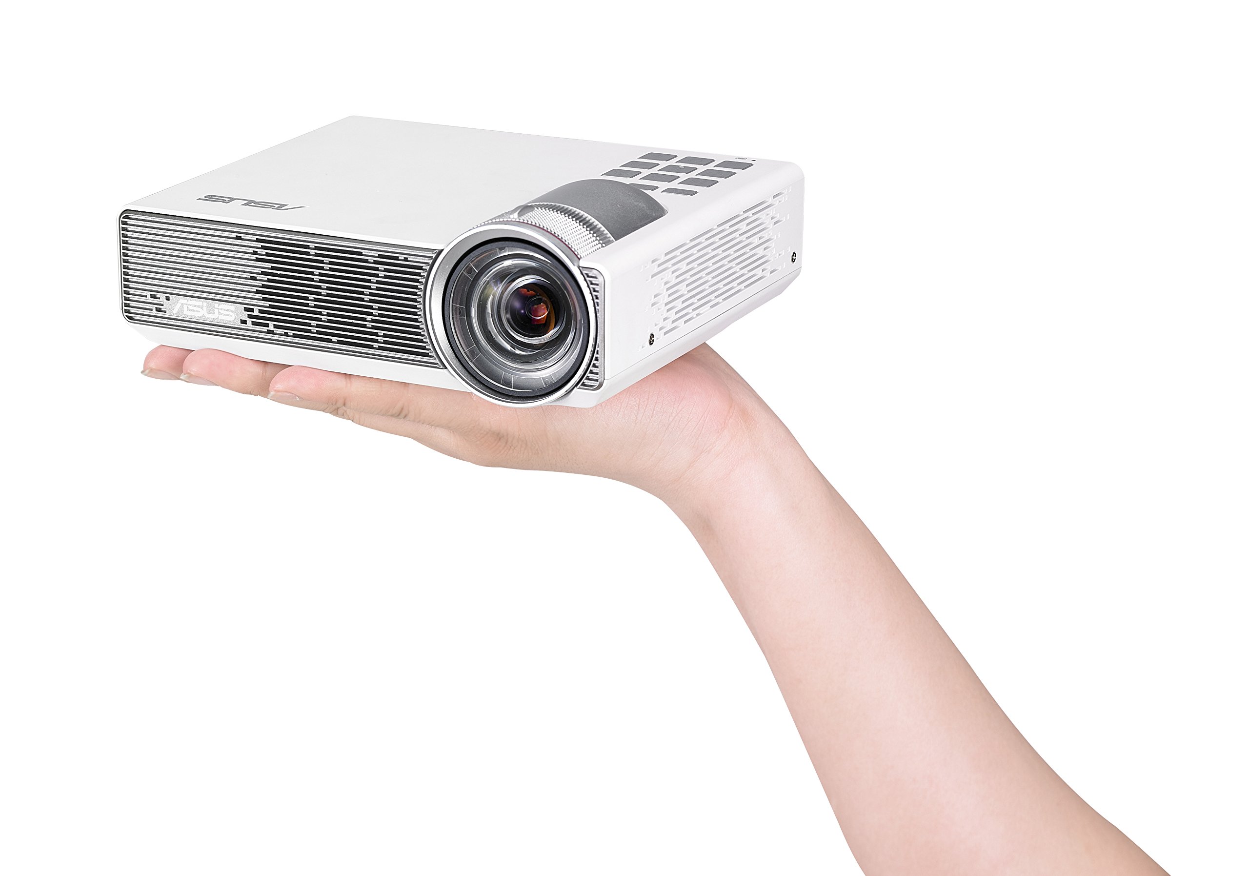 ASUS P3B Portable LED Projector with Speakers 800 Lumens WXGA (1280x800) HDMI VGA Wireless 12000mAh Battery Up to 3 hours | Media Player | Remote | 2 Years Warranty
