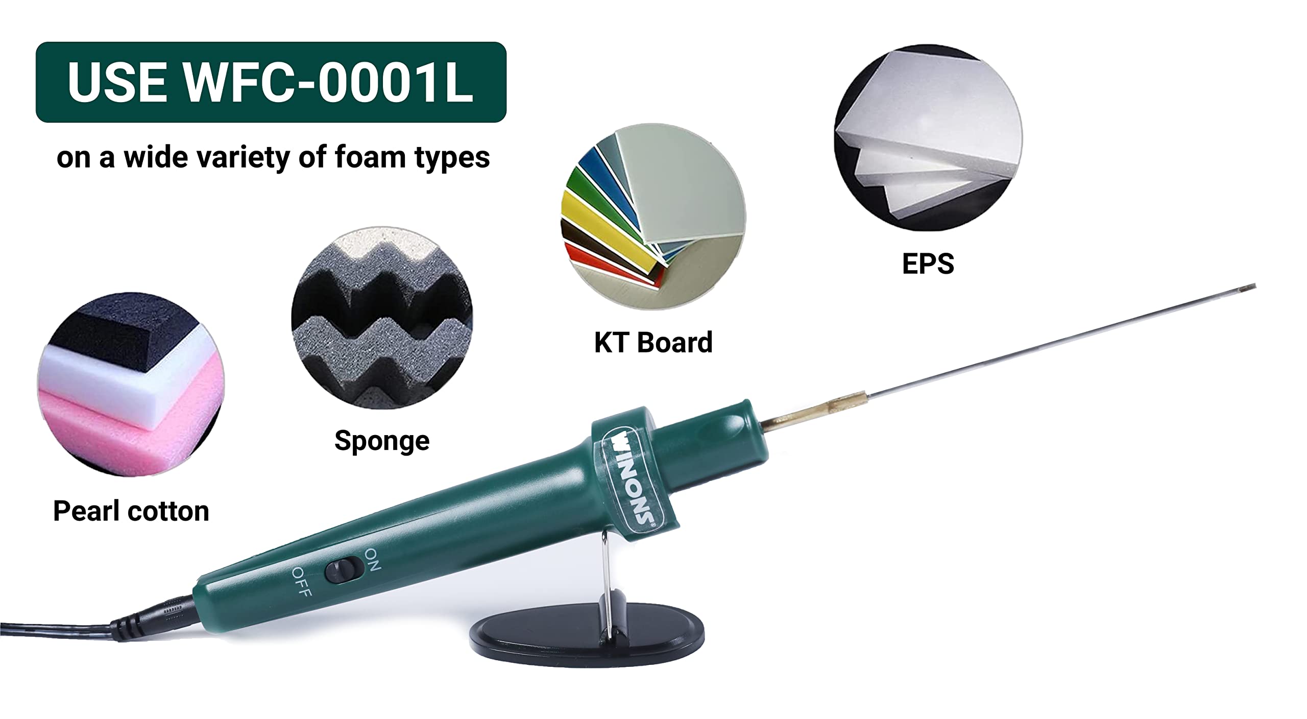 WINONS Foam Cutter, WFC-0001L Hot Knife Foam Cutter Electric Styrofoam Cutter Tool same as a Foam Cutting Knife with Foam Marker and Safety Stand