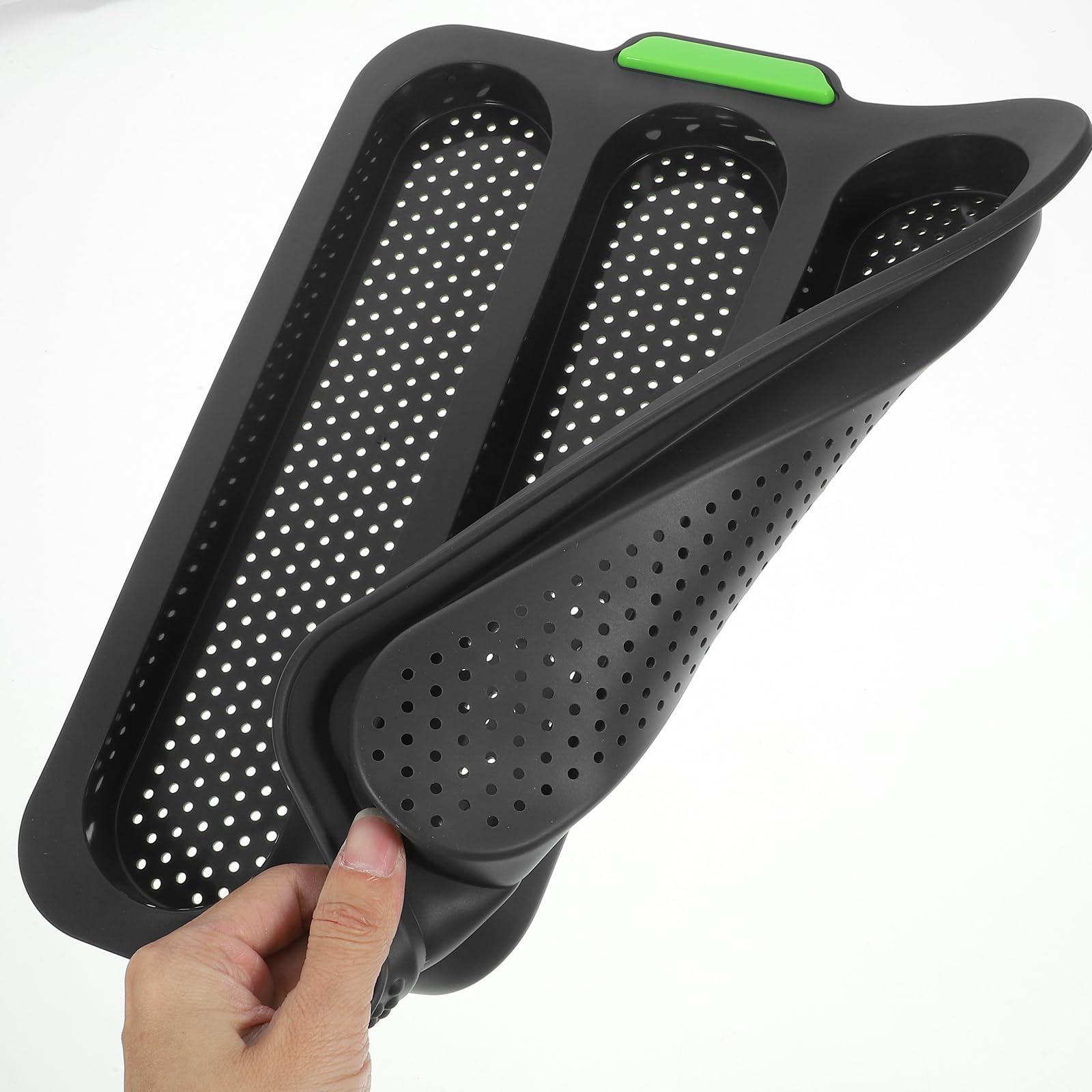 Abaodam Silicone Baking Pan Set - Heart Shape, Dark Gray, Non-Stick, Dishwasher Safe, Ideal for Baking Bread, Cookies, Hot Dogs, Wedding, Picnics
