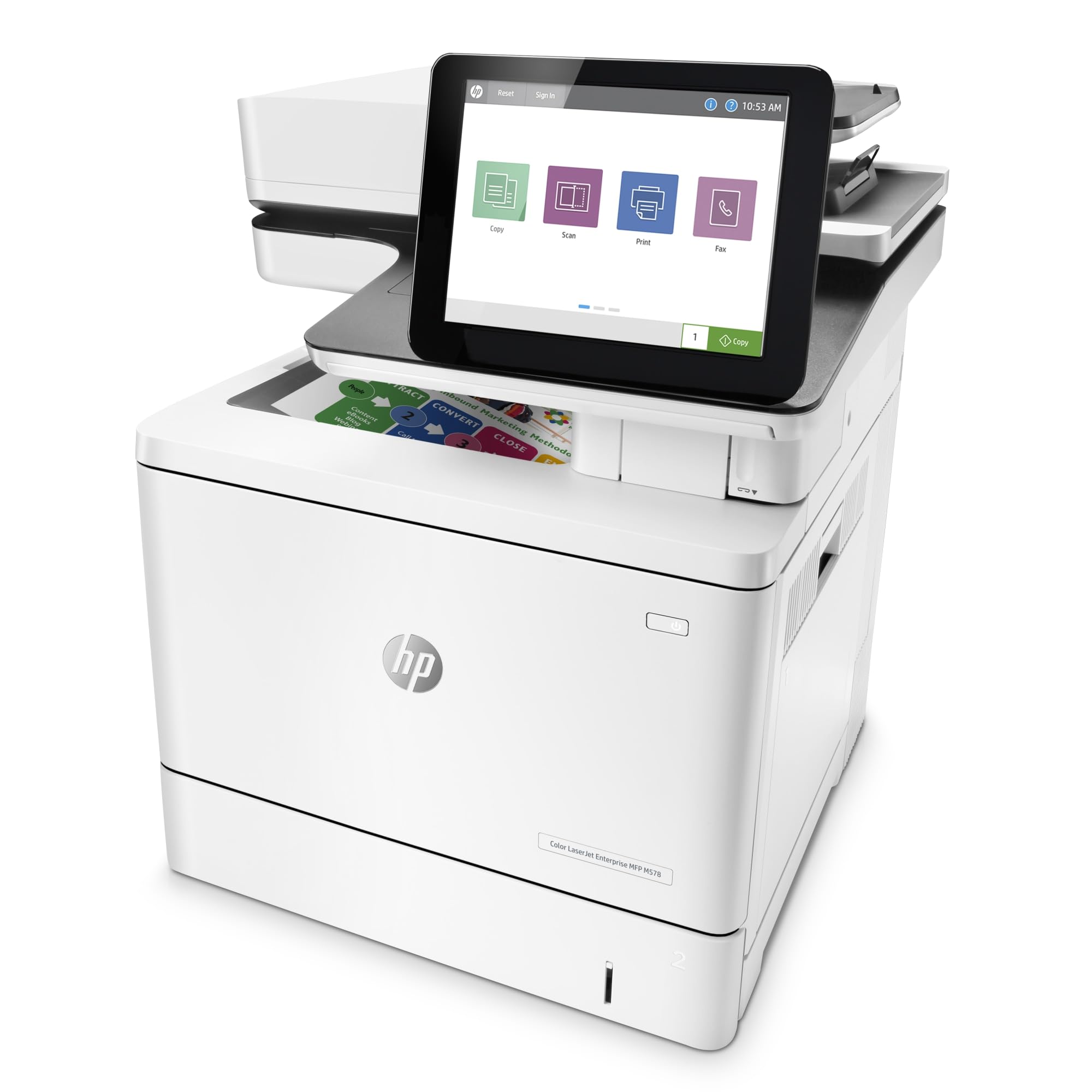HP Color LaserJet Enterprise Multifunction M578f Duplex Printer with Stapler (7ZU86A)