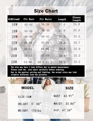 Hanna Nikole Women's Long Double Breasted Trench Coat with Belt Plus Midi Length Black Plaid Overcoat 3X