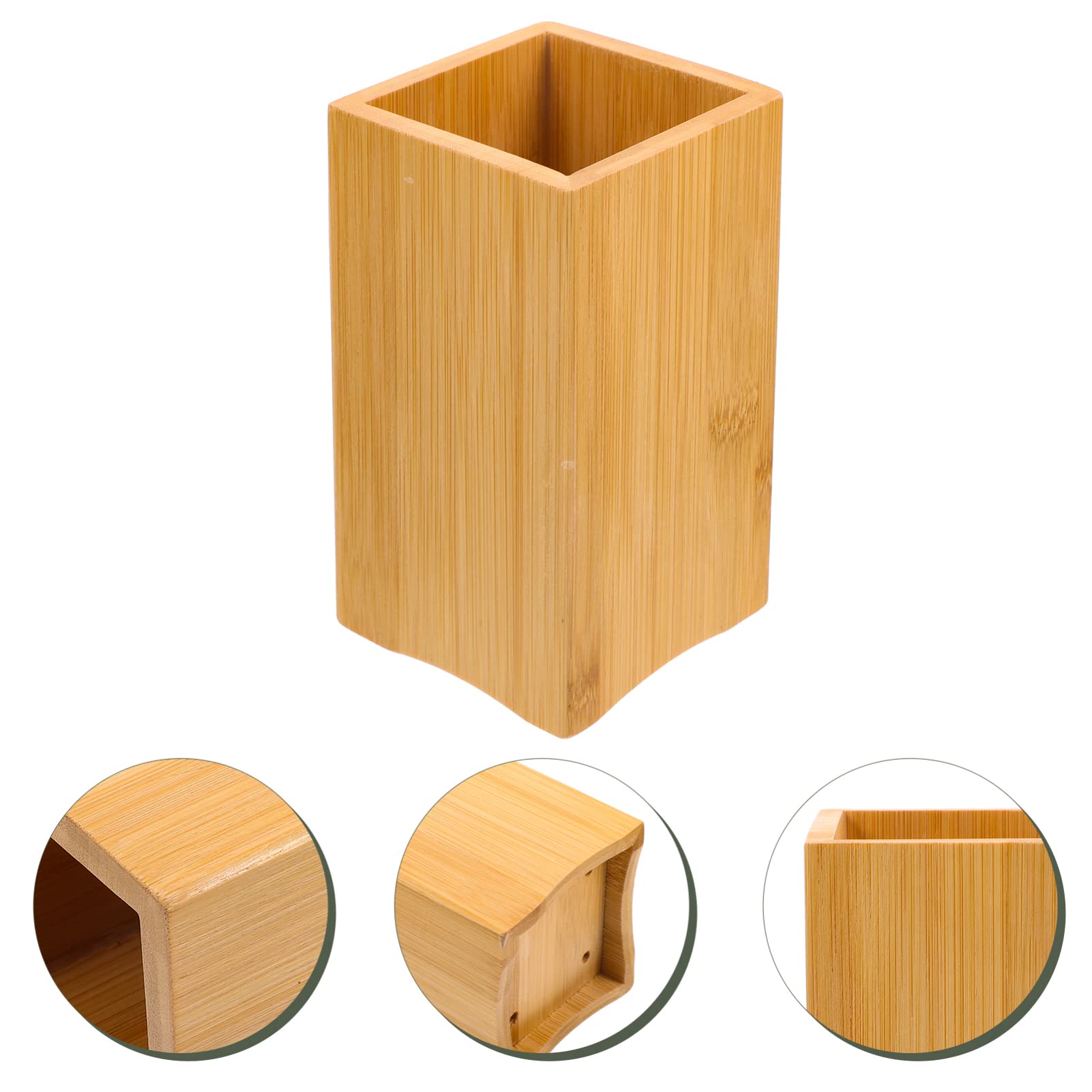 KICHOUSE with Holder Kitchen Organizer Bamboo Hole Coffee Drain Cutlery Flatware Home Decor Chopstick Ladle Silverware Draining Caddy Counter Farmhouse Cooking Utensils Spoon Forks