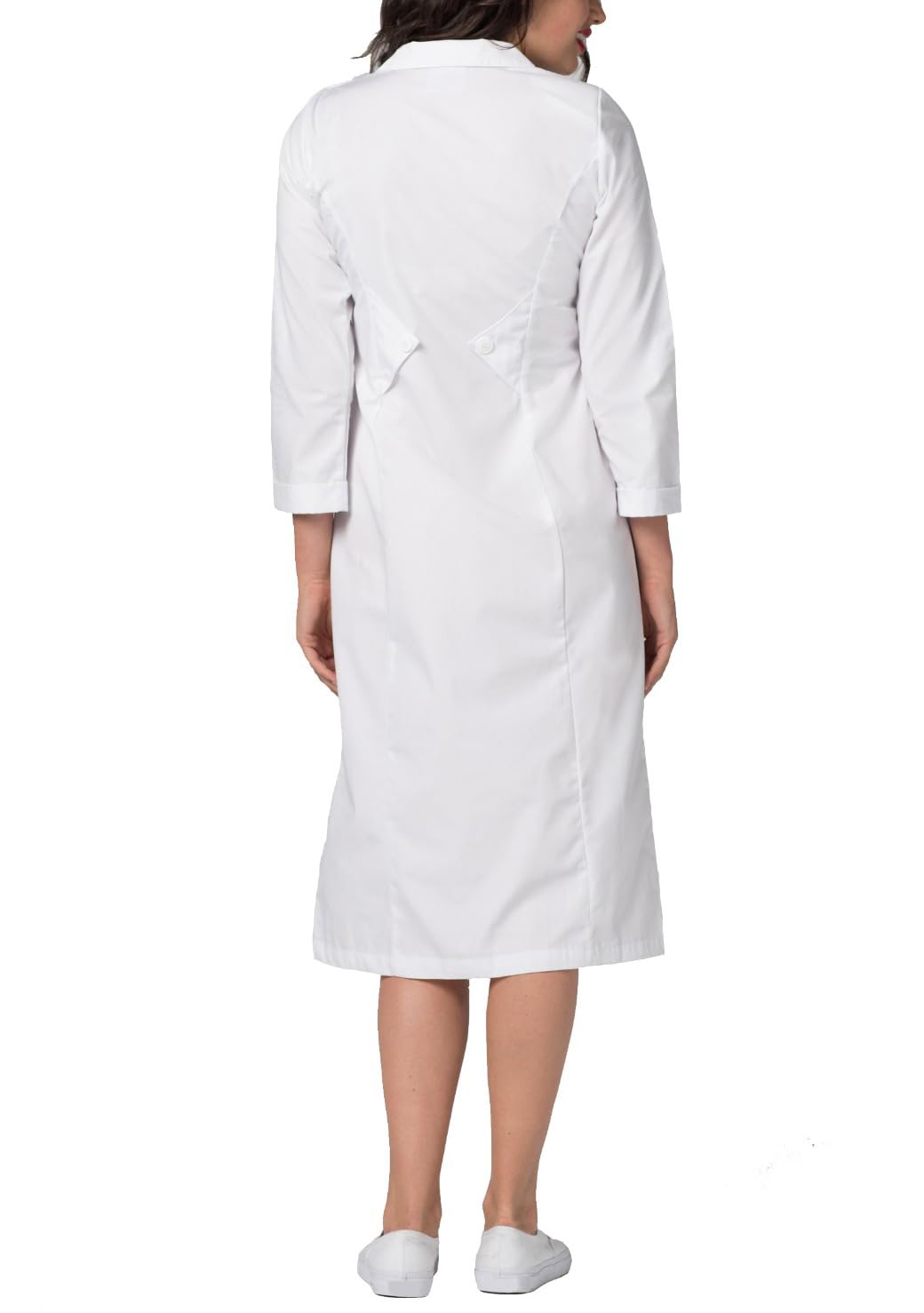 Adar Uniforms Universal Scrub Dress for Women - Embroided Collar 2801 White 8