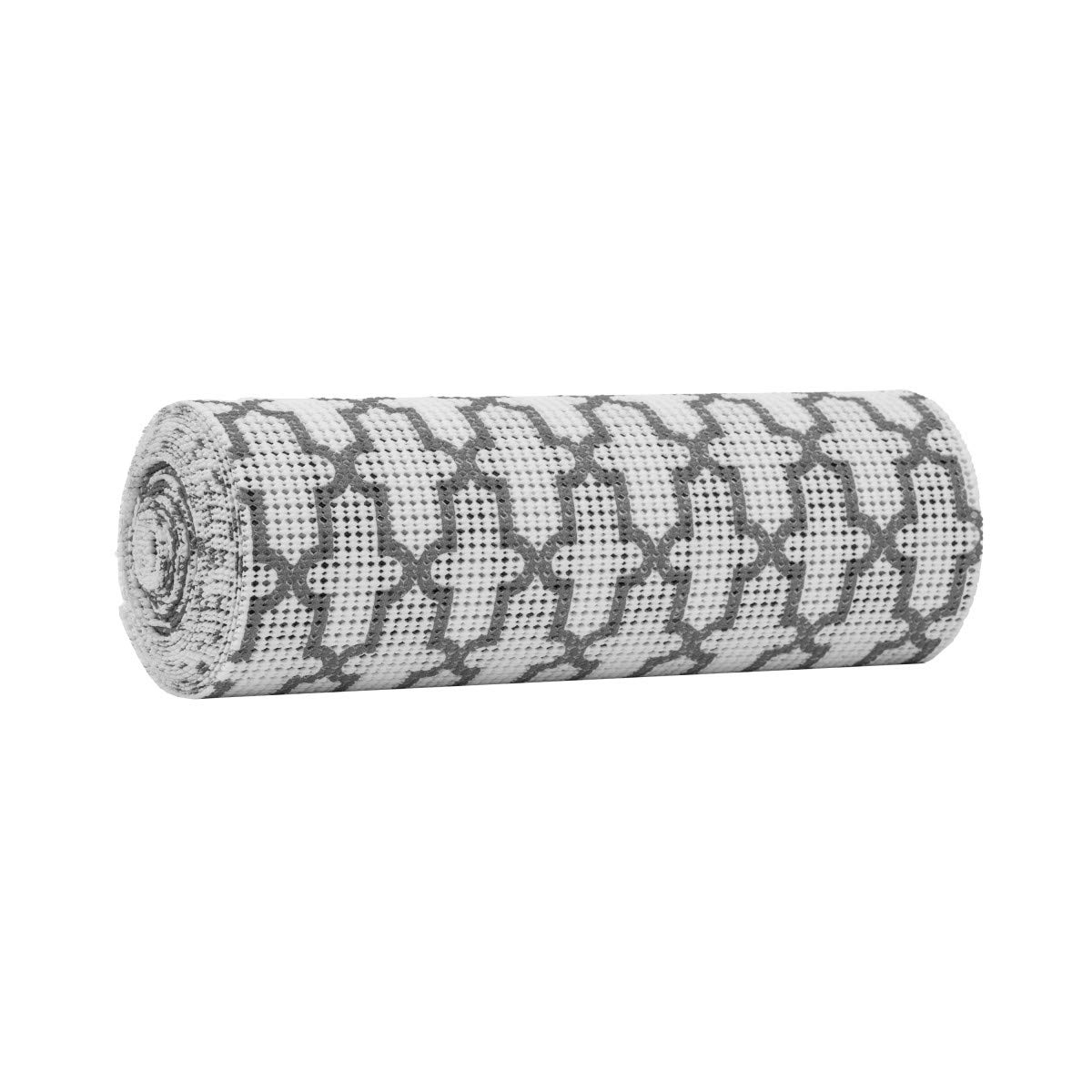 Duck Non-Adhesive Shelf Liner Select Grip EasyLiner, 12-Inch x 20 Feet, Grey Geo