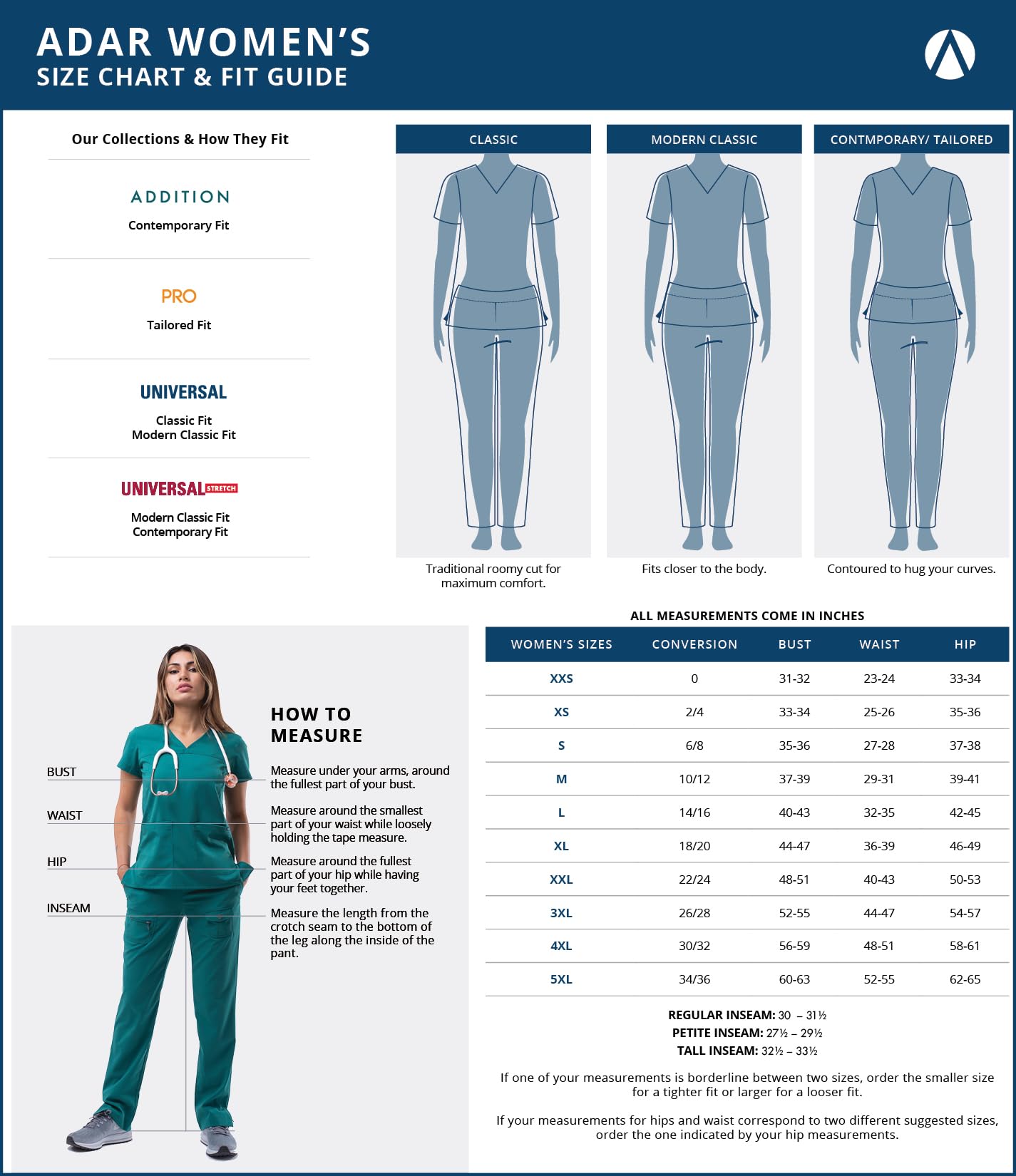 Adar Uniforms Universal Scrub Dress for Women - Embroided Collar 2801 White 8