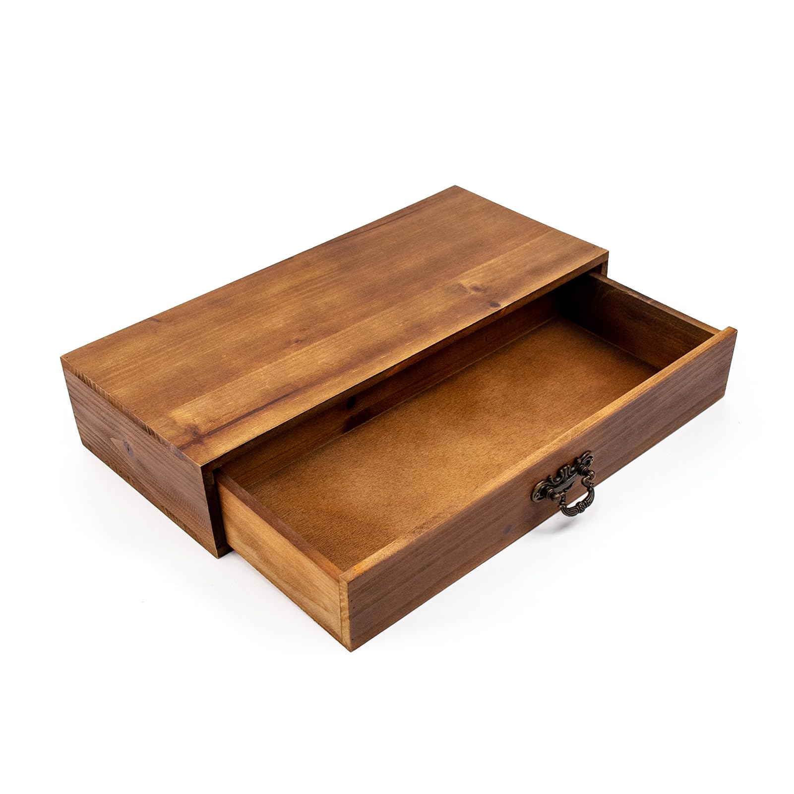 Office Mail Desk Organizer Detachable Dark Brown Vintage Wood Desktop Storage Holder Workspace Supplies Farmhouse Kitchen Countertop Organizer Makeup Storage Caddy for Home Toiletries Supplies Vanity