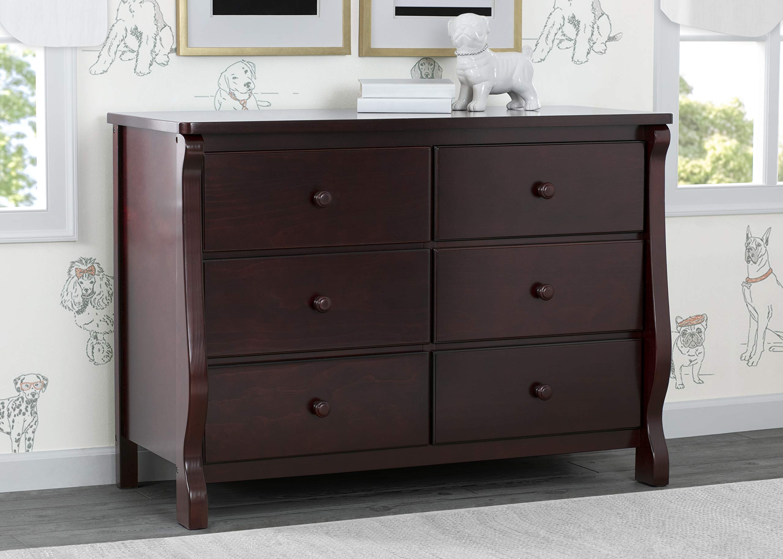 Delta Children Universal 6 Drawer Dresser, Espresso