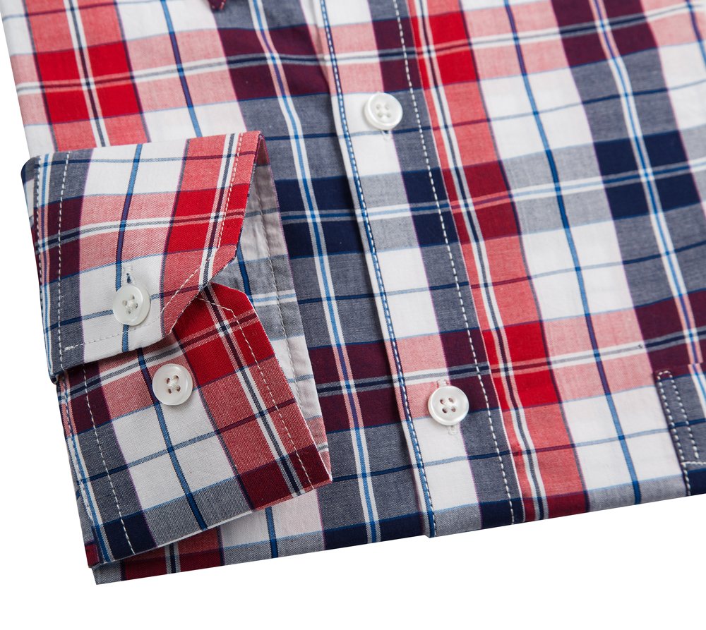 Double Pump Mens Button Down Shirts Cotton Long Sleeve Shirts Regular Fit (SL02A,XL)