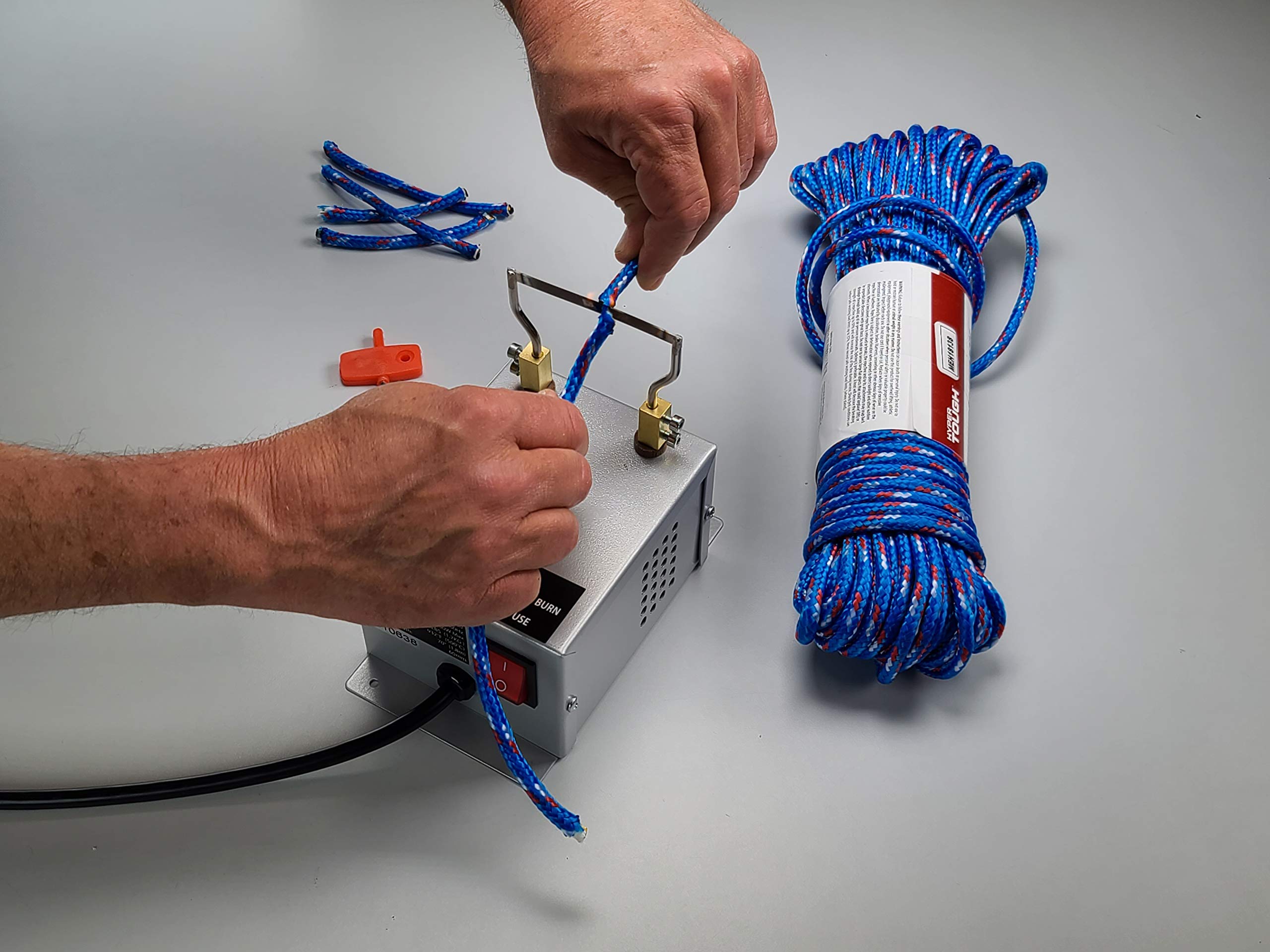 Hercules Hot Knife Rope Cutter - Electric Benchtop 60mm Thermal Cutting Blade for Braid Fabric Webbing Belting Ribbon & More - Hotknife Hot Wire Cutting Tool & Heat Sealer (110V, 60W)