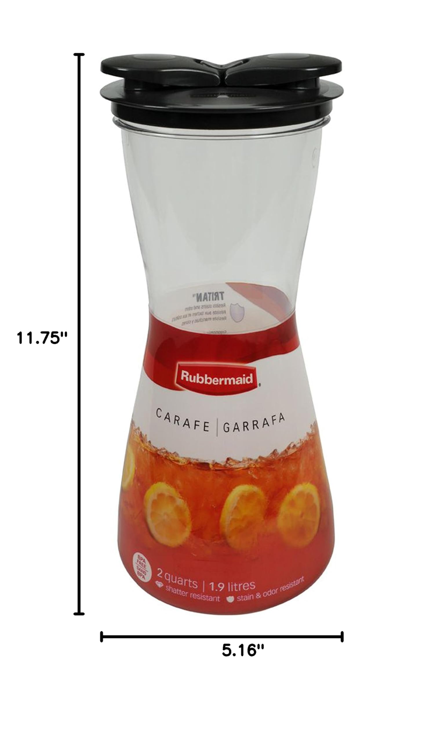 Rubbermaid Carafe with Leak-Proof Lid, 2-quart (1878491)