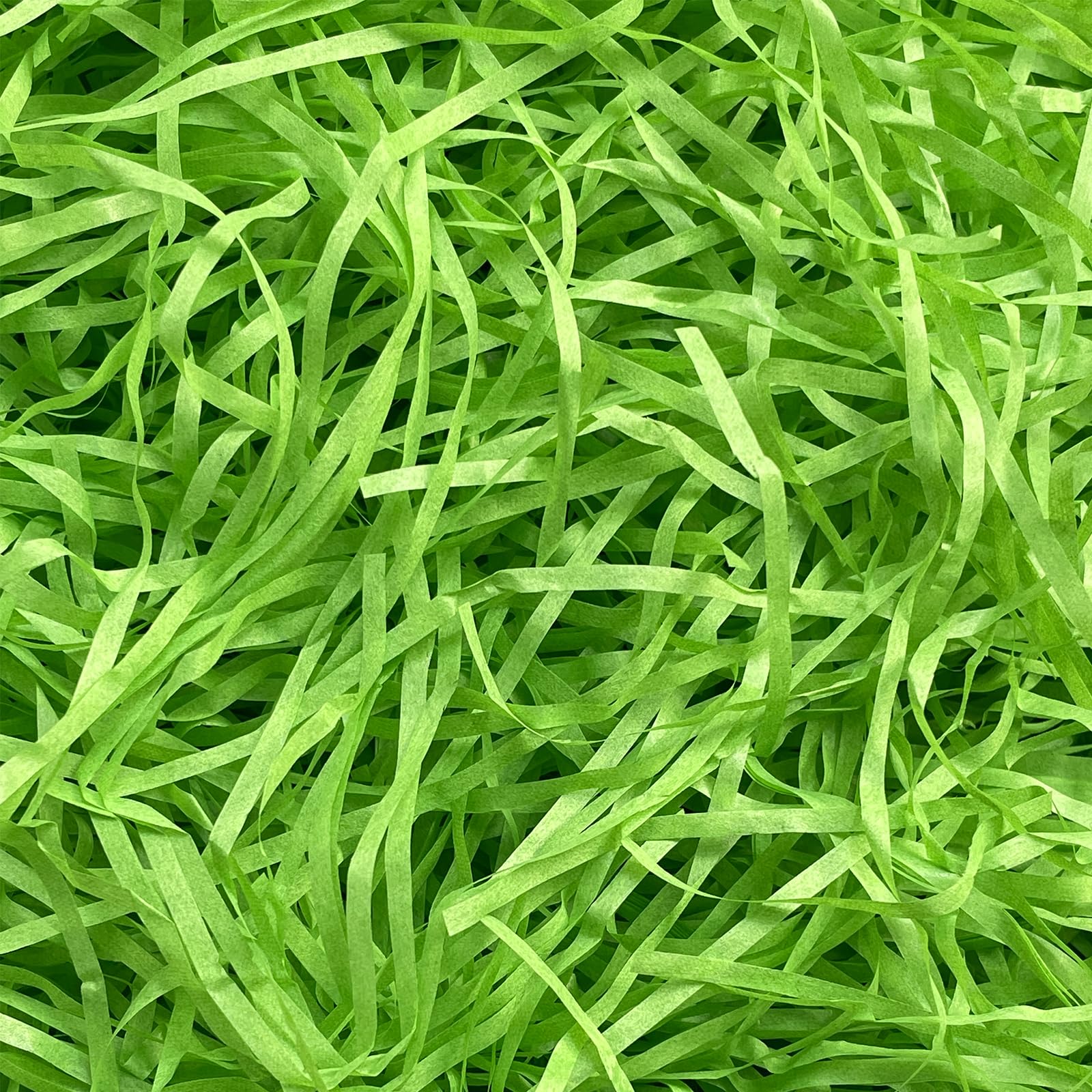 Dolkoic 1LB Easter Green Grass Raffia Grass Large Pack Green Recyclable Shred Paper for Easter Gift Basket Filler Easter Party Decoration Wrapping Basket Filling