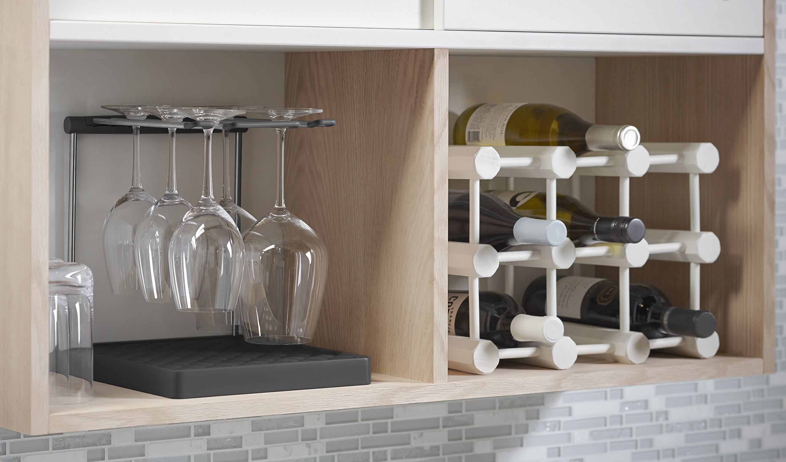 KOHLER K-8628-CHR Wine Glass Drying Rack, Charcoal