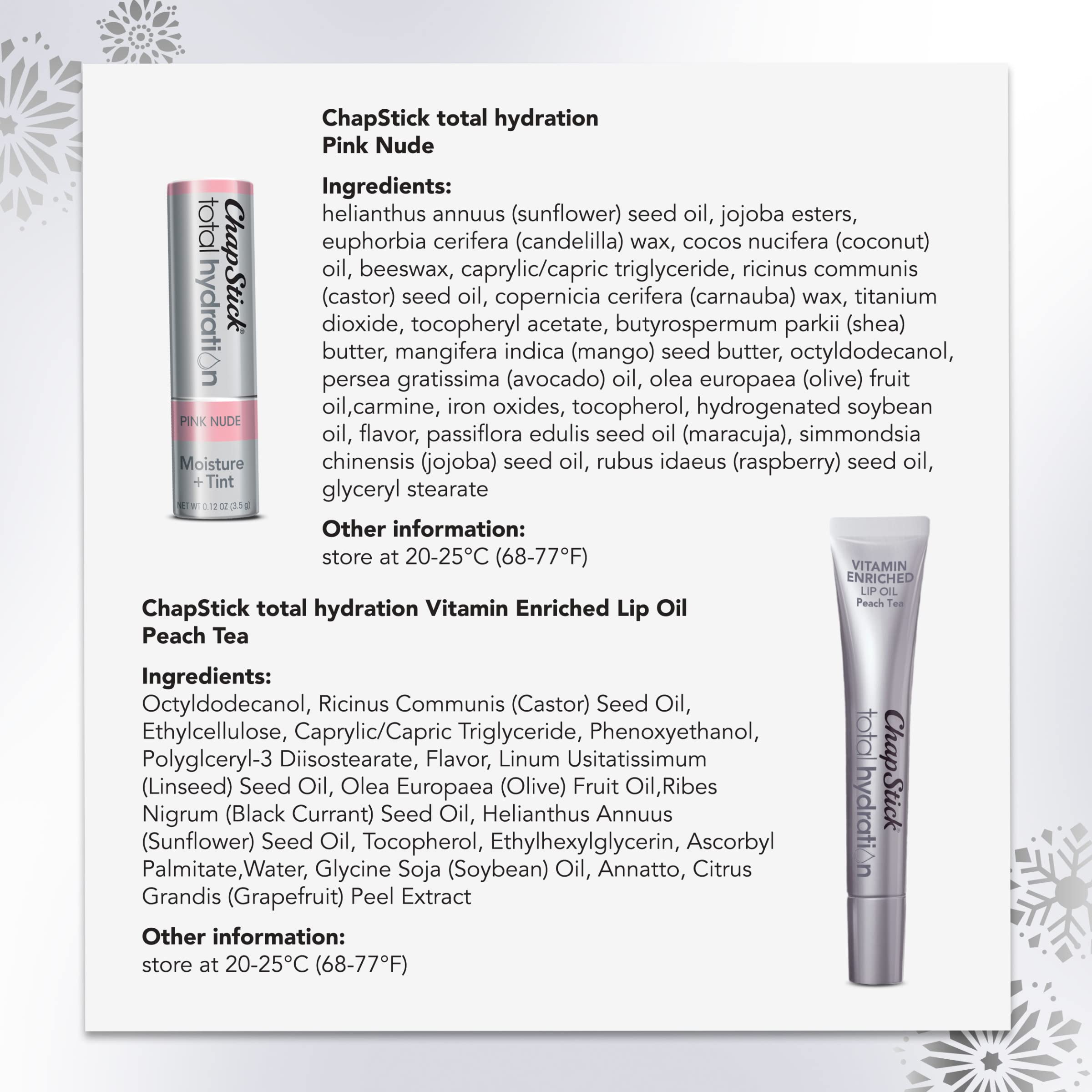 ChapStick Total Hydration Lip Kit Gift Set, Lip Moisturizer, Lip Scrub and Lip Balm Set - 4 Count