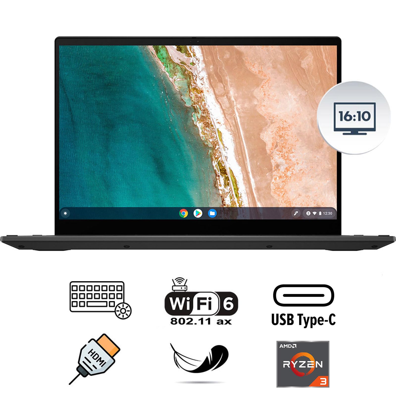 Acer Chromebook317 Laptop 17.3 Touchscreen, Intel Pentium Silver N6000, Backlight Keyboard, Wi-Fi 6, USB Type-C, 10 Hours Battery Life, FullHD IPS Display (8GB LPDDR4X RAM | 64GB eMMC+32G SD Card)