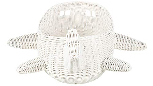Kouboo Wicker Airplane Kids Storage Basket, White
