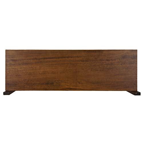 Kate and Laurel Meridien Mid-Century Wall Shelves, 24" x 8" x 24", Walnut, Transitional Wall Decor and Storage