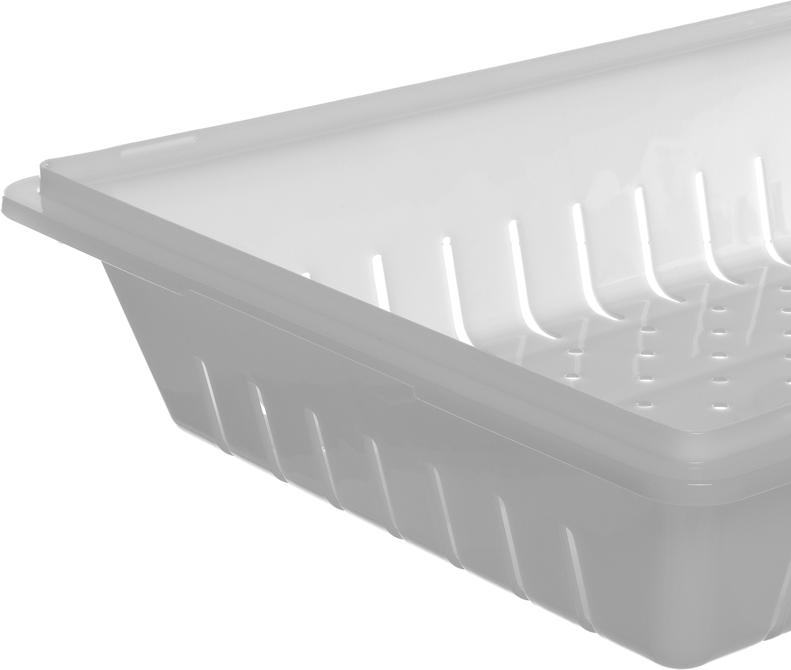 Carlisle Polyethylene White Colander Food Storage Box, 26 x 18 inch - 1 each.