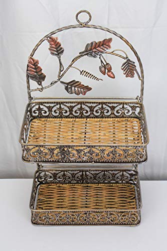 NaturesGardenCards.com Wall-Hanging Two Tier Iron Basket Display