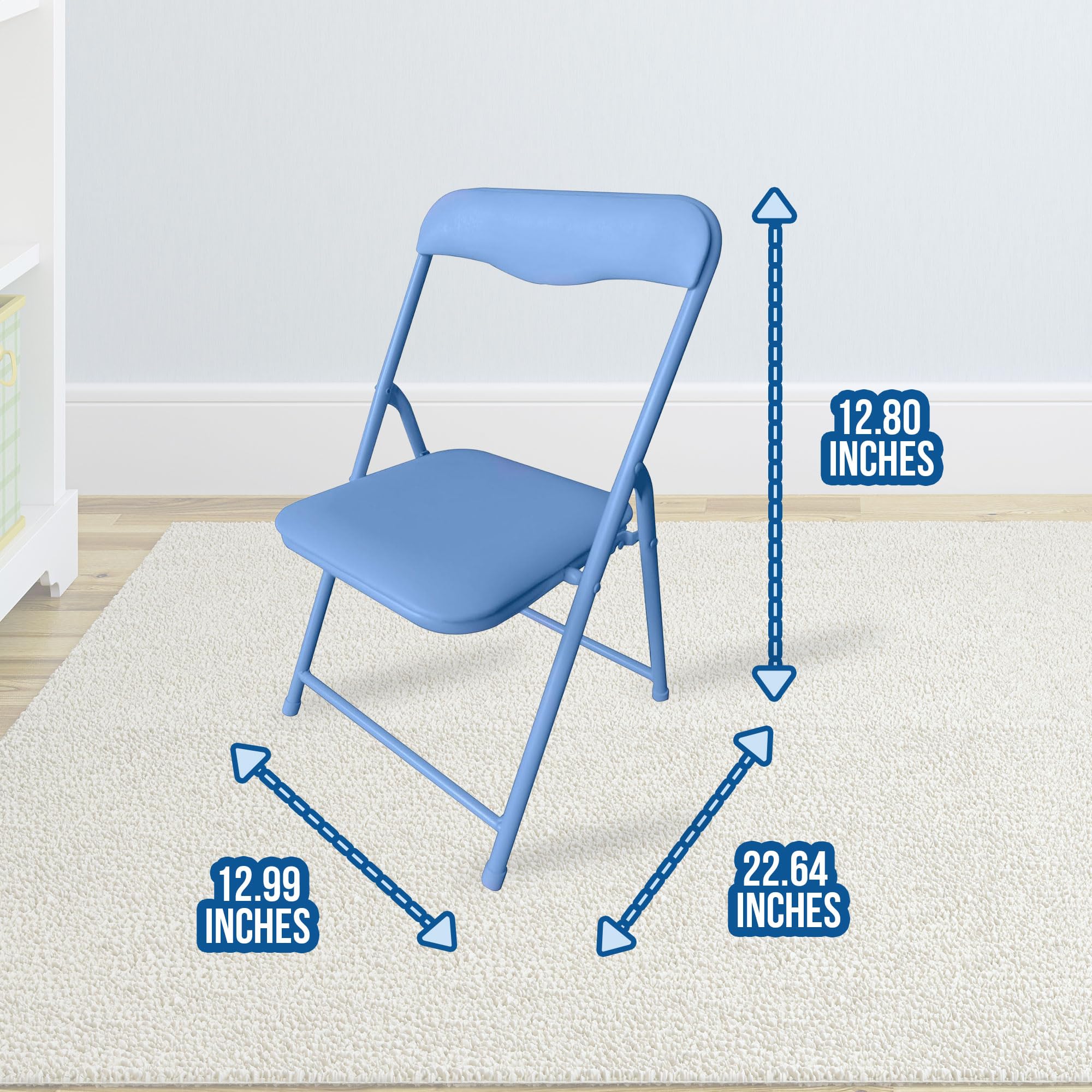 Plastic Development Group CH2023 5 Piece Colorful Kids Activity Foldable Table and Chair Furniture Set for Home Playrooms, Multicolor