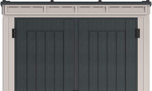Duramax 05325 Yardmate Plus Pent Outdoor Vinyl Storage Shed, Anthracite & Adobe