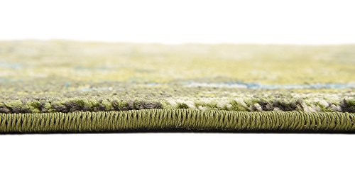 Unique Loom Jardin Collection Colorful, Vibrant, Abstract, Modern Area Rug, 5 x 8 ft, Green/Olive
