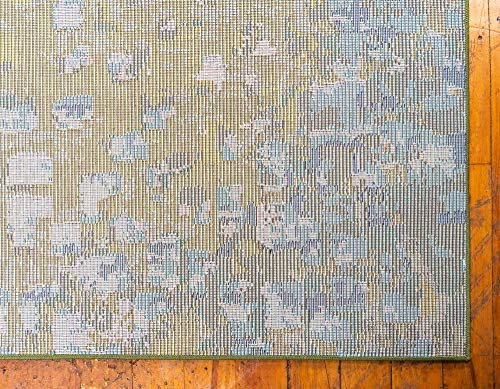 Unique Loom Jardin Collection Colorful, Vibrant, Abstract, Modern Area Rug, 5 x 8 ft, Green/Olive