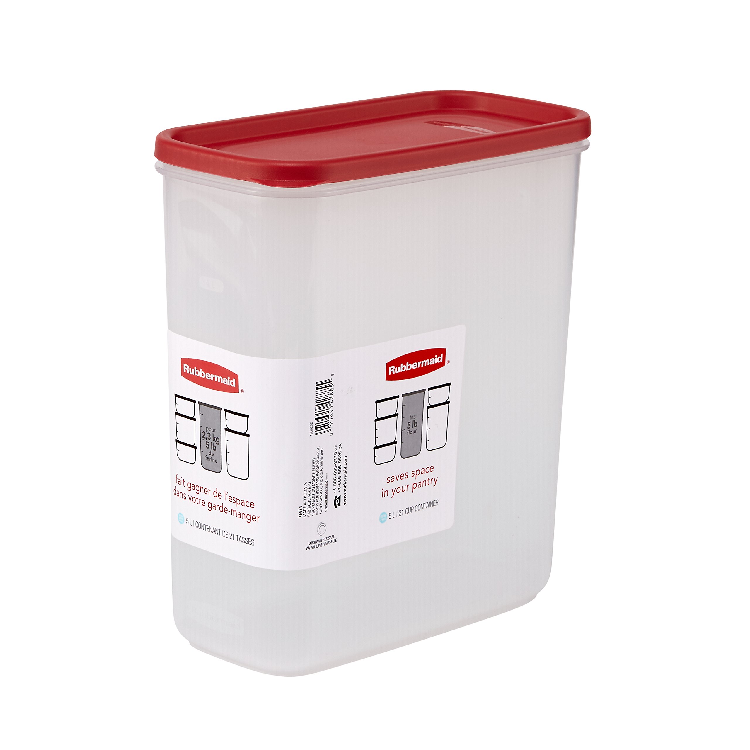 Rubbermaid Modular Food Storage Container, 21 Cup, Racer Red 1776473