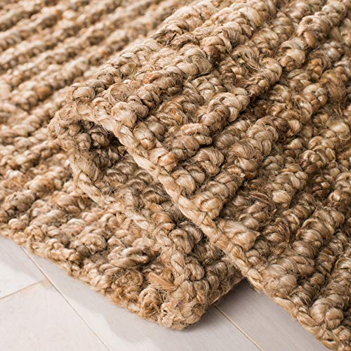 SAFAVIEH Natural Fiber Collection 2' x 4' Natural NF447A Handmade Chunky Textured Premium Jute 0.75-inch Thick Accent Rug