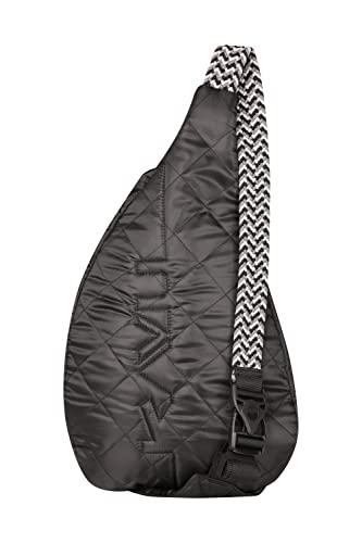 KAVU Original Rope Puff Diamond Quilted Mini Sling Pack - Black