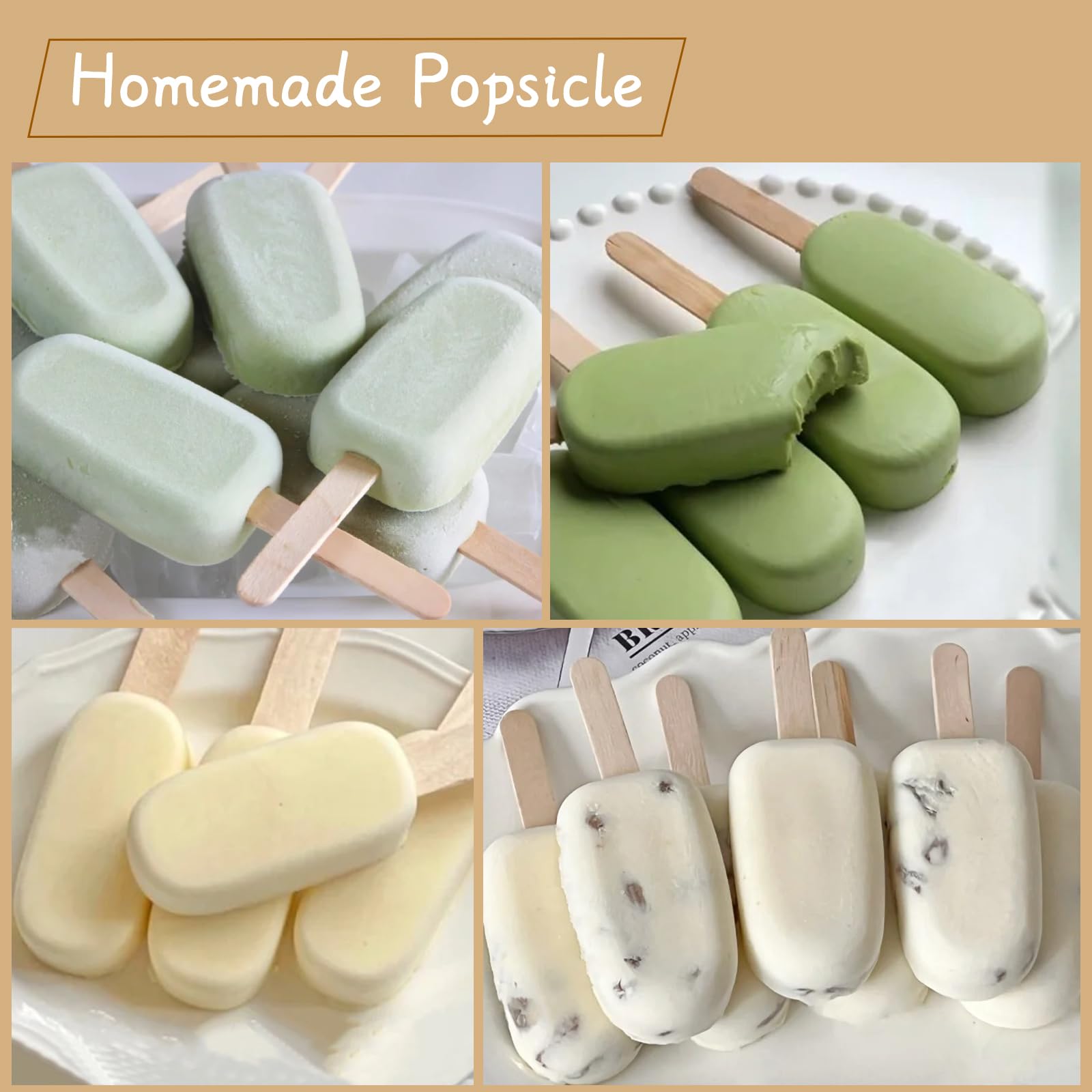 100Pcs Jumbo Wooden Craft Sticks Wooden Popsicle Craft Sticks Stick 6” Long x 3/4”Wide Treat Sticks Ice Pop Sticks for DIY Crafts,Home Art Projects, Classroom Art Supplies
