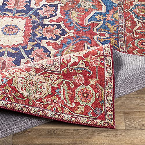 Artistic Weavers Lyyti Area Rug 7'6" x 9'6", 7 ft 6 in x 9 ft 6 in, Bright Red/Blue
