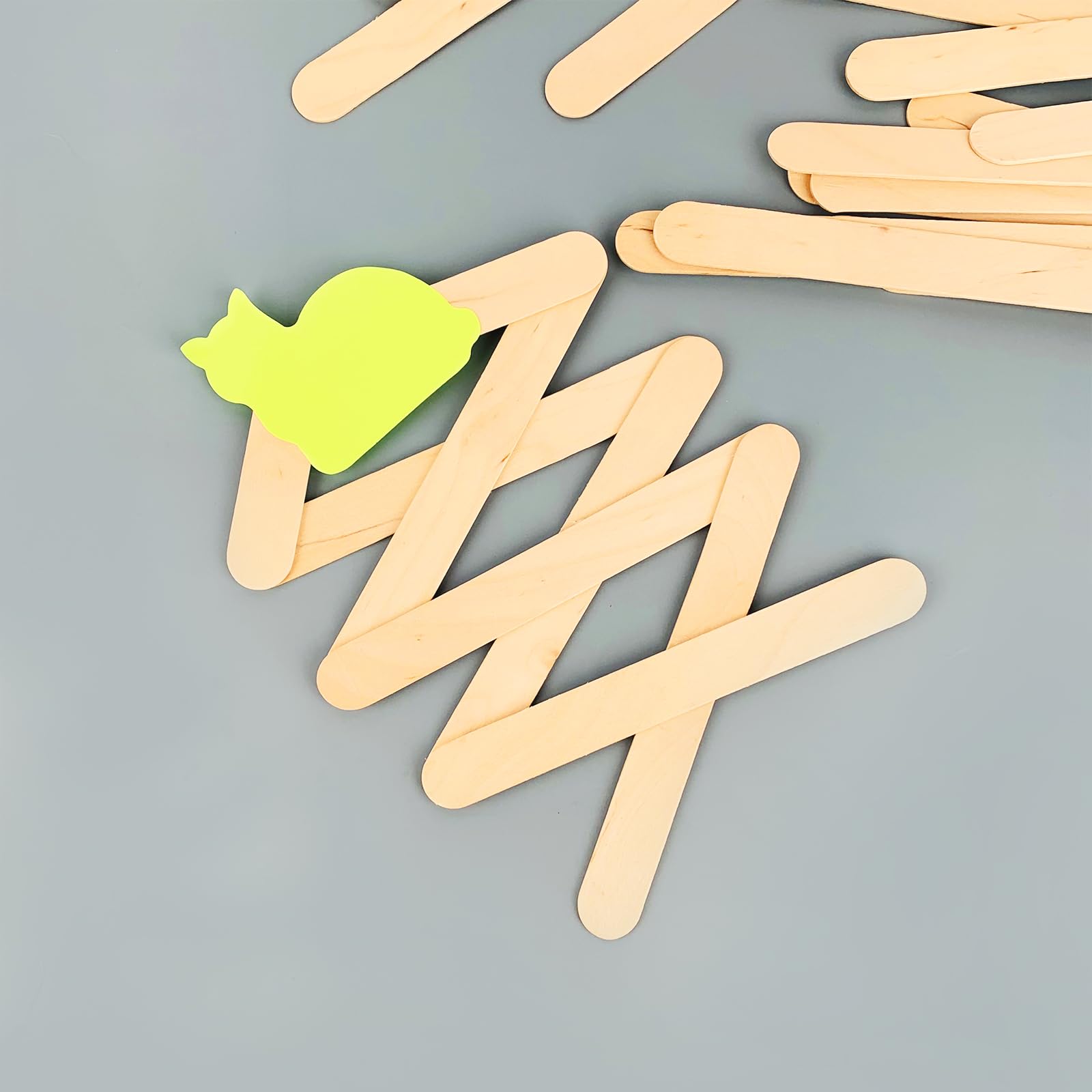100Pcs Jumbo Wooden Craft Sticks Wooden Popsicle Craft Sticks Stick 6” Long x 3/4”Wide Treat Sticks Ice Pop Sticks for DIY Crafts,Home Art Projects, Classroom Art Supplies