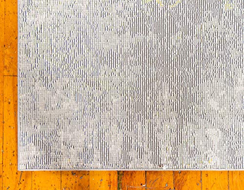 Unique Loom Estrella Collection Distressed, Abstract, Dark Colors, Modern Area Rug, 3 ft 3 in x 5 ft 3 in, Gray/Beige