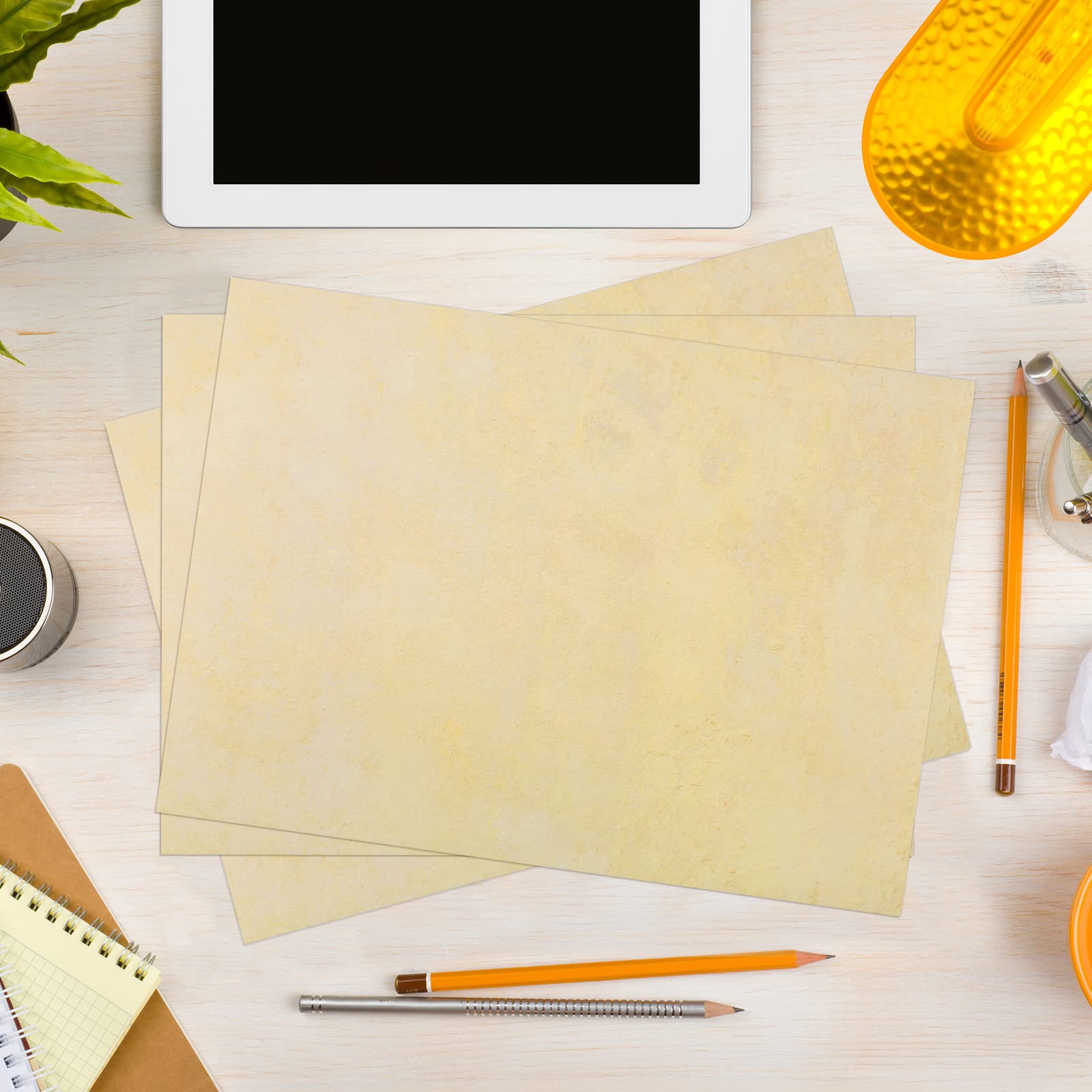 Fainne 300 Sheet Vintage Parchment Paper 8.5 x 11 Inch Certificate Paper Textured Old Paper Double Side Printing Parchment Paper for Certificates Scrapbooking Invitations Crafts