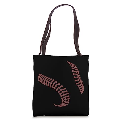 Baseball Lover Player Coach Fan Vintage Red Stitches Graphic Tote Bag