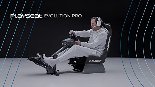 Playseat Evolution Pro Sim Racing Cockpit | Comfortable Racing Simulator Cockpit | Compatible with all Steering Wheels & Pedals on the Market | Supports PC & Console | Redbull Racing Esports edition