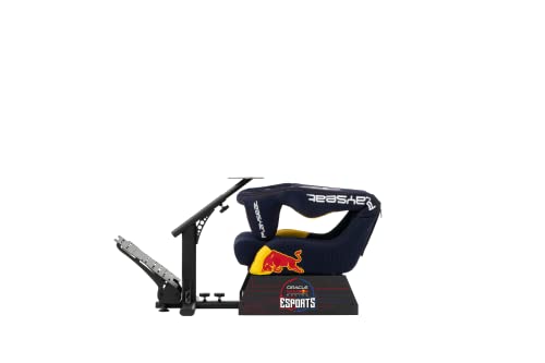 Playseat Evolution Pro Sim Racing Cockpit | Comfortable Racing Simulator Cockpit | Compatible with all Steering Wheels & Pedals on the Market | Supports PC & Console | Redbull Racing Esports edition
