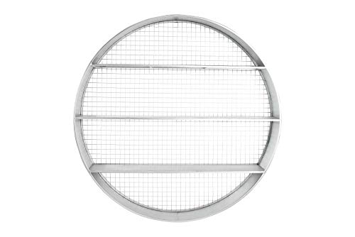 Creative Co-Op Round Metal Dรฉcor with 4 Shelves & Wire Back Wall Shelves, Silver