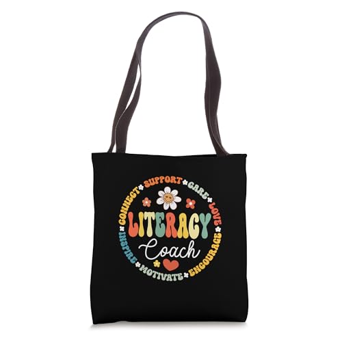 Groovy Literacy Coach Appreciation Week Back to School Tote Bag