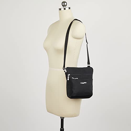 Baggallini womens Pocket With Rfid Crossbody Bags, Black/Sand, One Size US