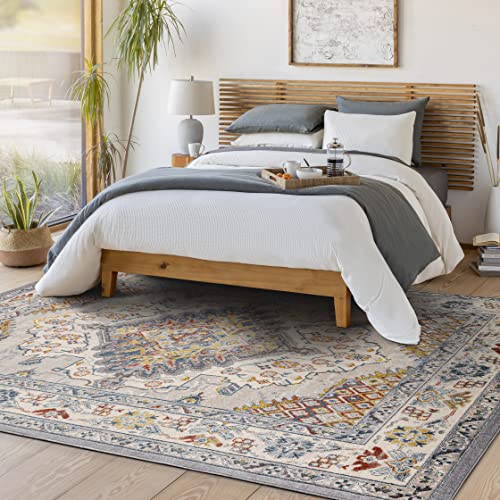 Artistic Weavers Anja Oriental Medallion Area Rug,5'2" x 7',Grey