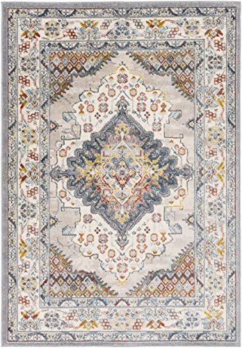 Artistic Weavers Anja Oriental Medallion Area Rug,5'2" x 7',Grey