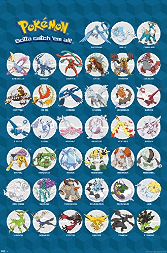 Trends International Pokémon - Legendary Wall Poster, 22.375" x 34", Unframed Version