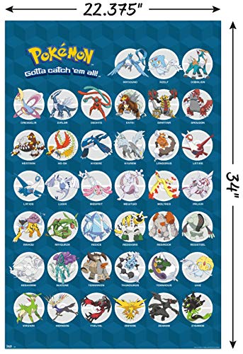 Trends International Pokémon - Legendary Wall Poster, 22.375" x 34", Unframed Version