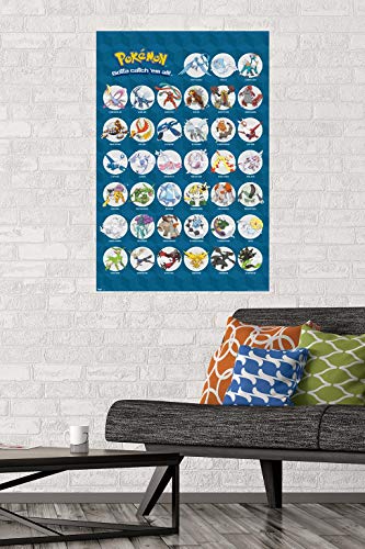 Trends International Pokémon - Legendary Wall Poster, 22.375" x 34", Unframed Version
